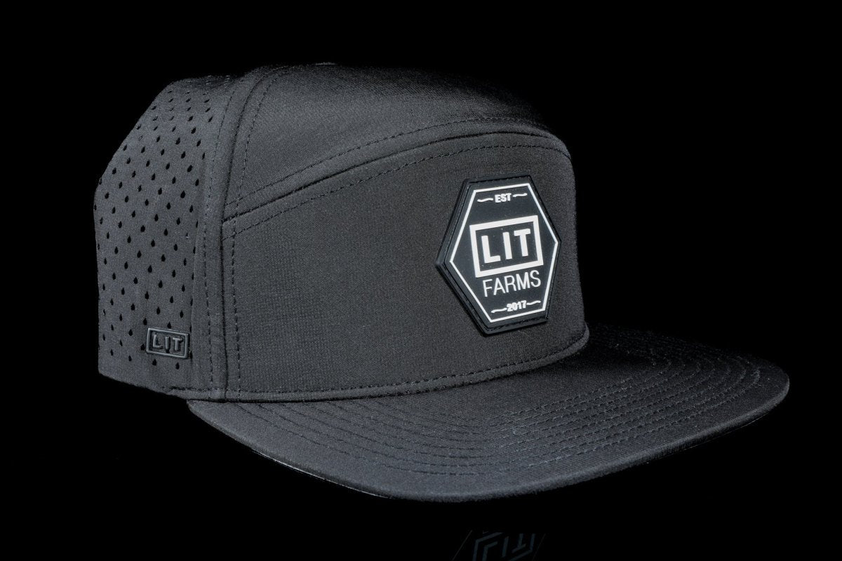 Black LIT Farms Hexagon Logo Hat - Stylish & Unique Design – Lost In ...